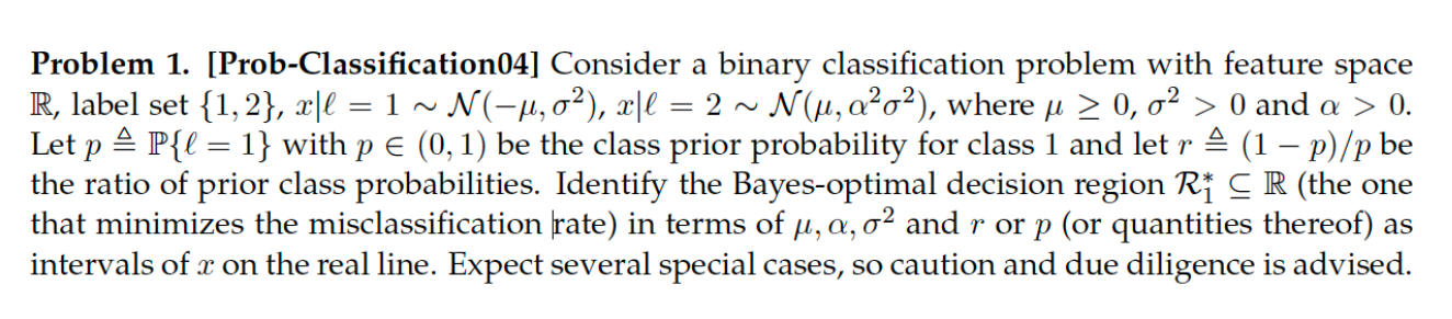 Solved Problem 1 Prob Classification04 Consider A Binary 5402