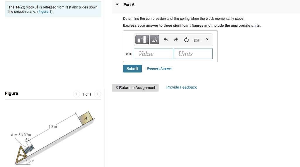 Solved The 14-kg block A is released from rest and slides | Chegg.com