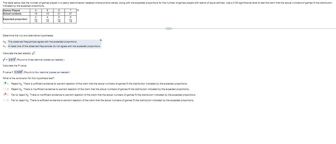 Solved indicated by the expected proportions. Determine the | Chegg.com
