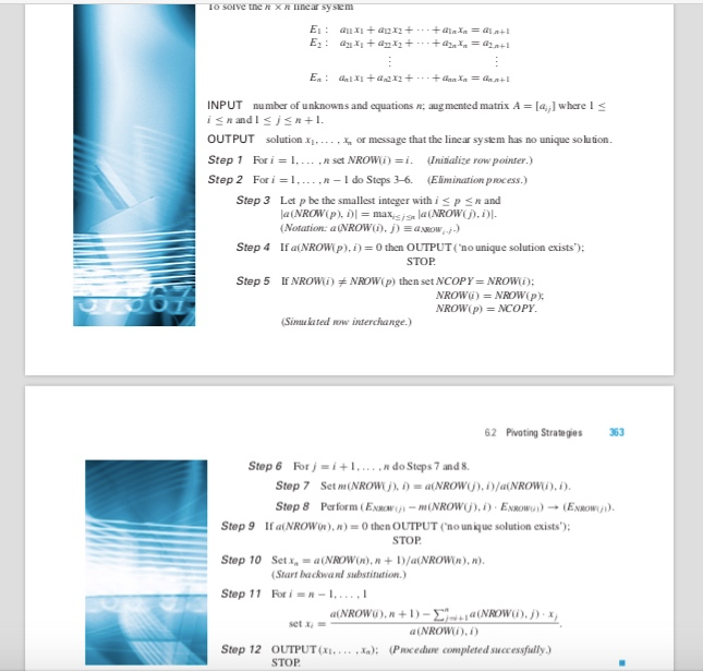 Write two different programs implementing Gaussian | Chegg.com