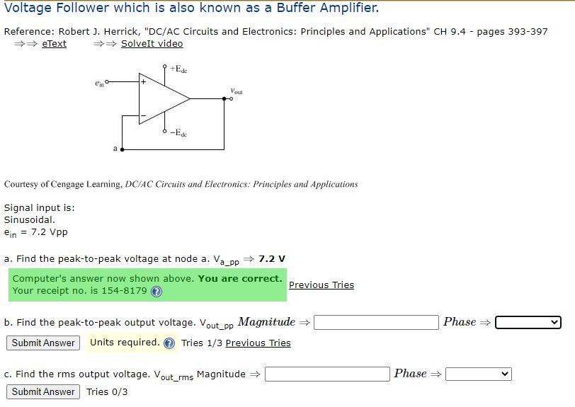 Solved Voltage Follower which is also known as a Buffer | Chegg.com