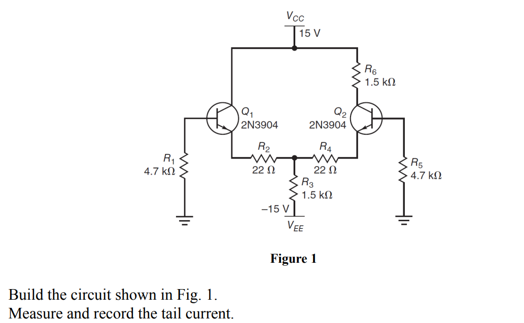 Solved Figure 1 Build the circuit shown in Fig. 1. Measure | Chegg.com