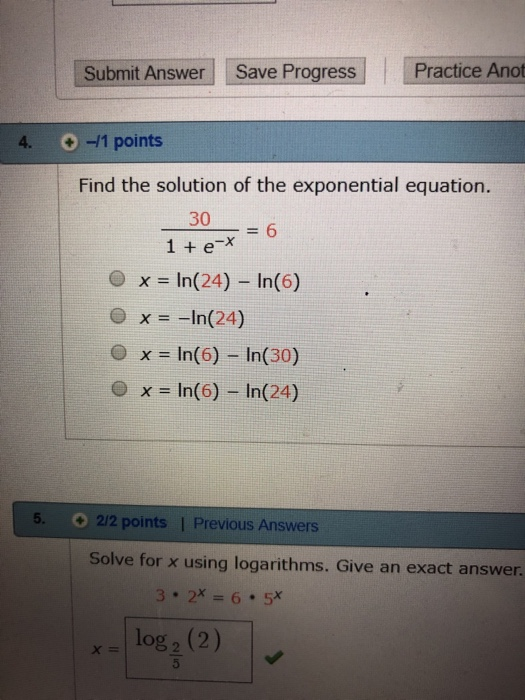 Solved Submit Answer Save Progress Practice Anot 4· -11 | Chegg.com