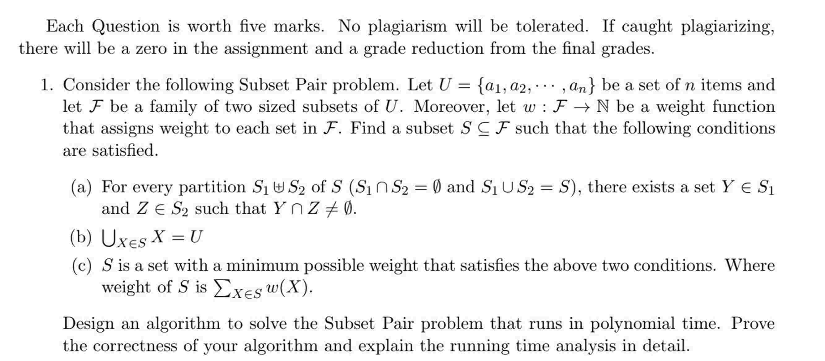 Solved Each Question is ﻿worth five marks. No ﻿plagiarism | Chegg.com