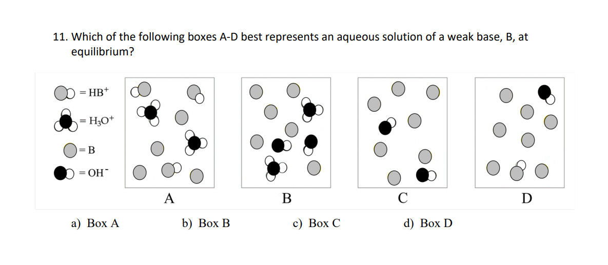 Solved 1. Which of the following boxes A-D best represents | Chegg.com