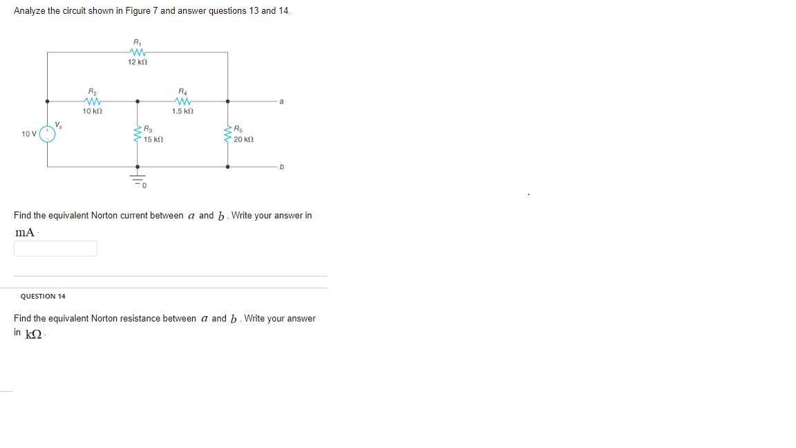 Solved Analyze the circuit shown in Figure 7 and answer | Chegg.com