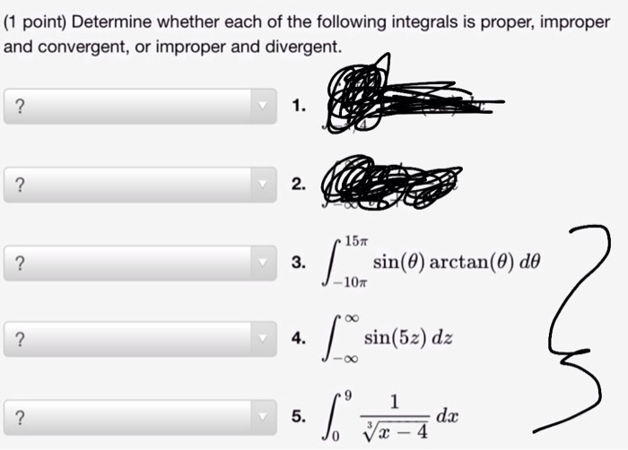 Solved (1 point) Determine whether each of the following | Chegg.com
