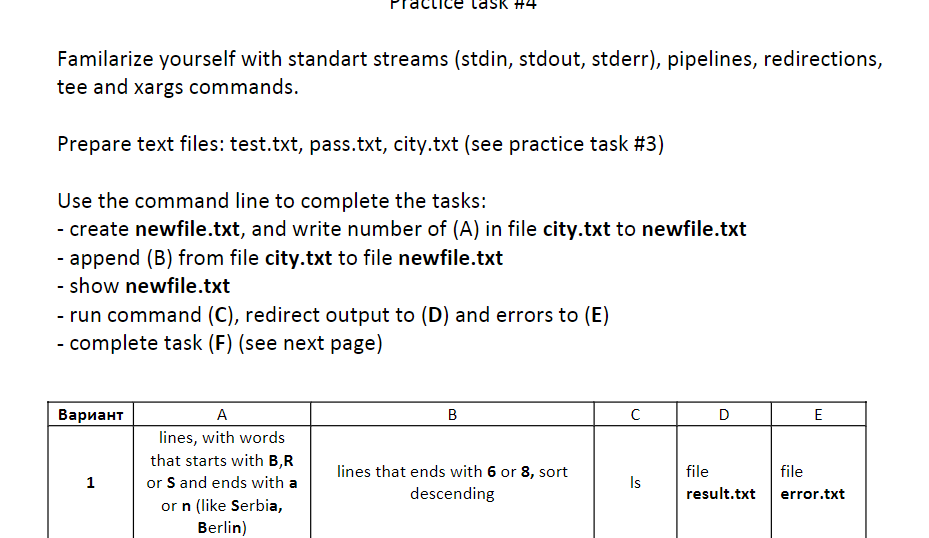 Solved Familarize yourself with standart streams (stdin, | Chegg.com