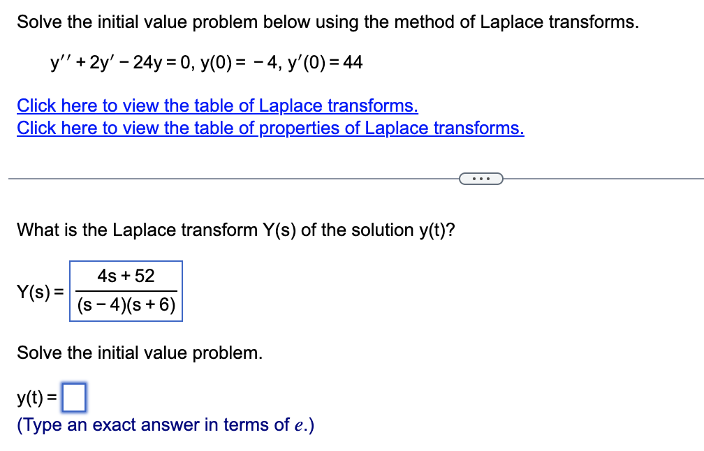 Solved Solve The Initial Value Problem Below Using The