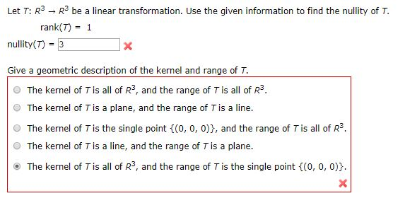 Solved Let T: R3 R3 be a linear transformation. Use the | Chegg.com