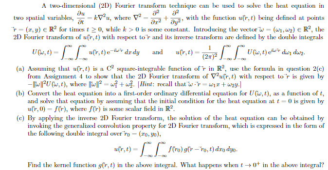 Solved ди A two-dimensional (2D) Fourier transform technique | Chegg.com