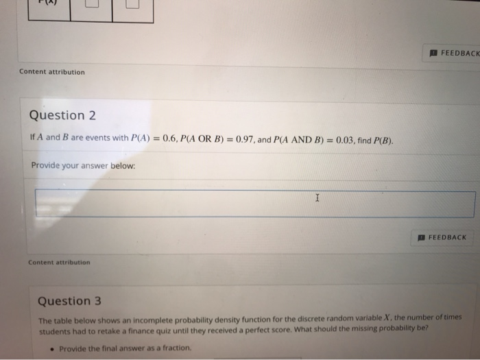 Solved B FEEDBACK Content attribution Question 2 If A and B | Chegg.com