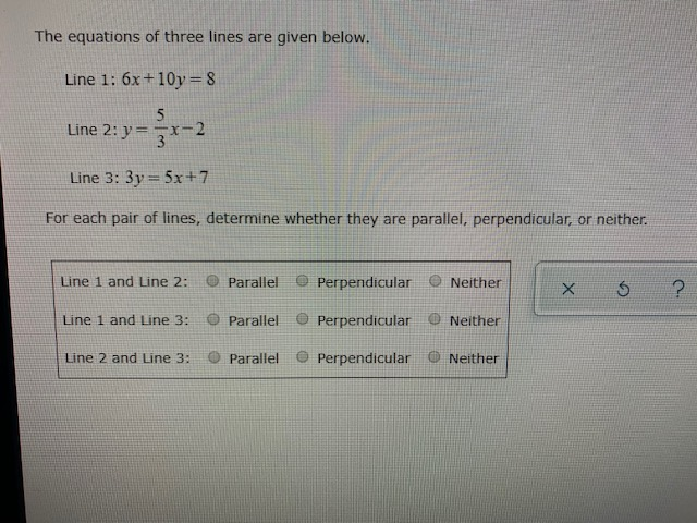 Solved The equations of three lines are given below. Line 1: | Chegg.com
