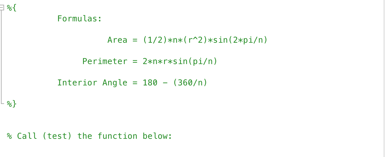 Solved Create a separate function file 'polygon.m'. This | Chegg.com