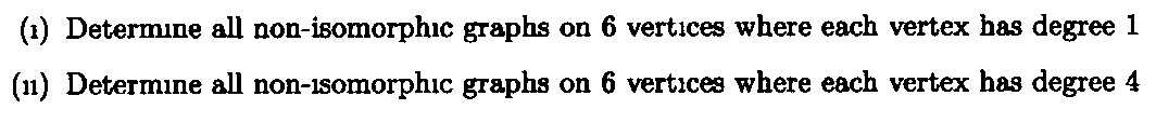 Solved (1) Determine all non-isomorphic graphs on 6 vertices | Chegg.com