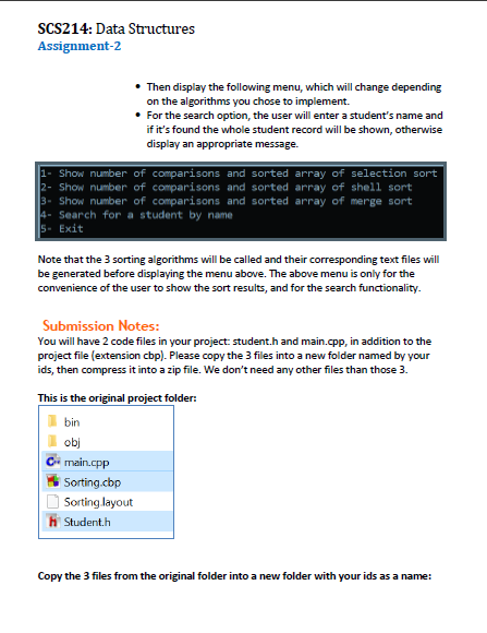 SCS214: Data Structures Assignment-2 Instructions 1- | Chegg.com