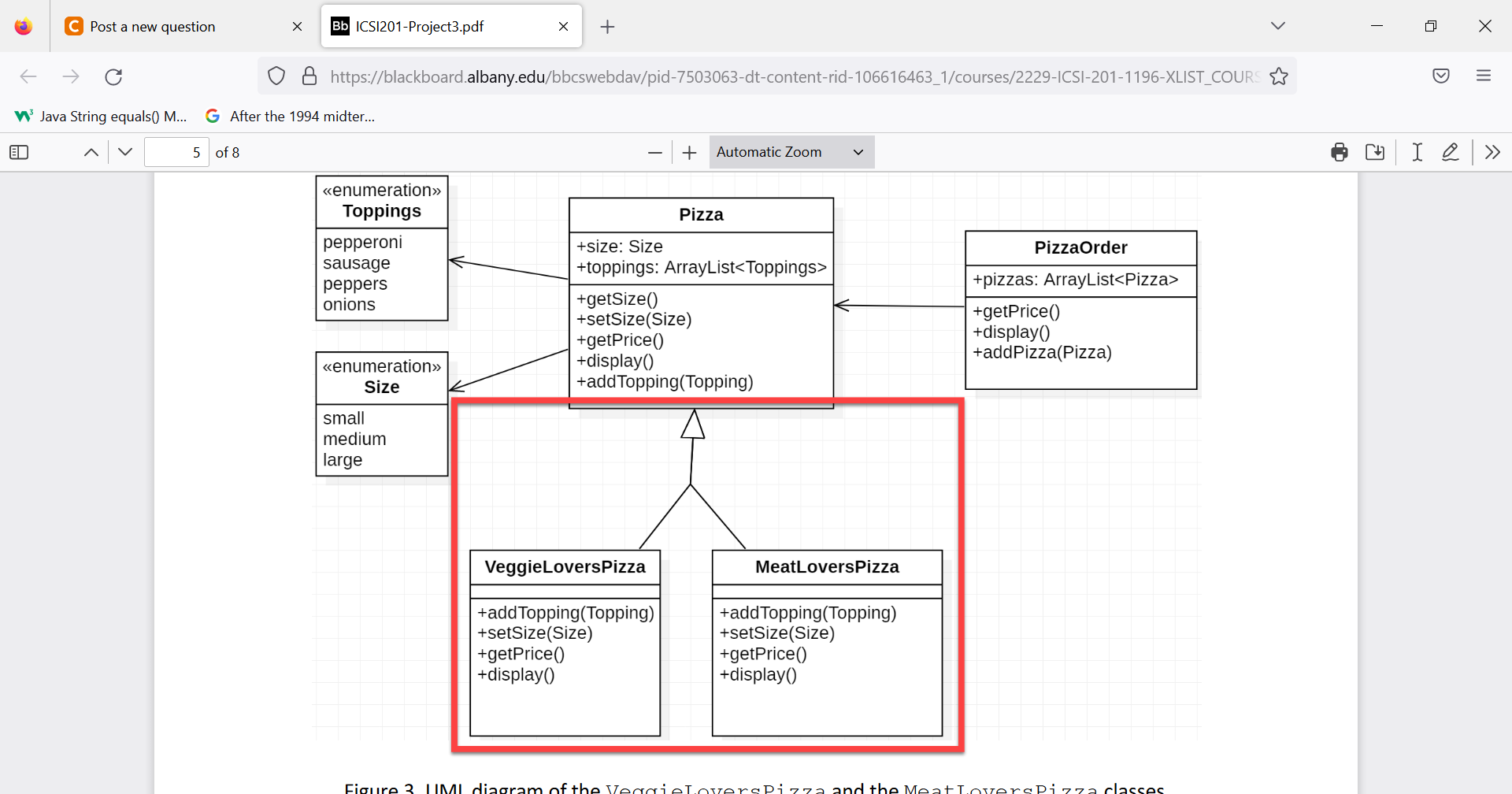 Solved ASSIGNMENT DETAILS: Part #1: Pizza Class Referring to | Chegg.com