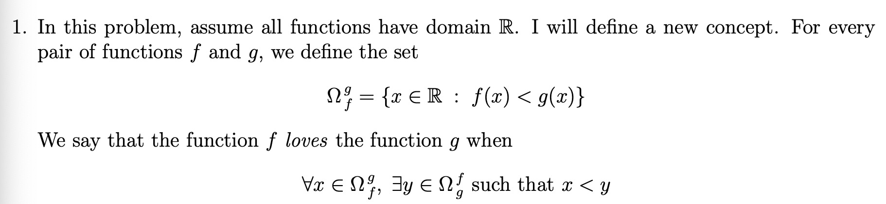 Solved For every function f there exists a function g such | Chegg.com