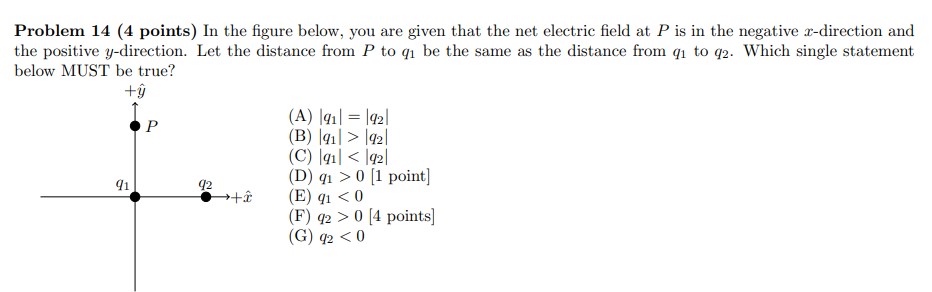 Solved Problem 14 (4 points) In the figure below, you are | Chegg.com