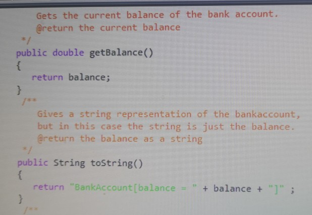 Solved public class BankAccountMeasurableTester public | Chegg.com