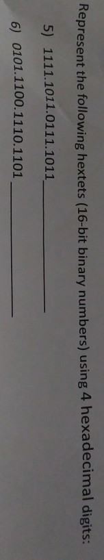 Solved Represent the following hextets (16-bit binary | Chegg.com