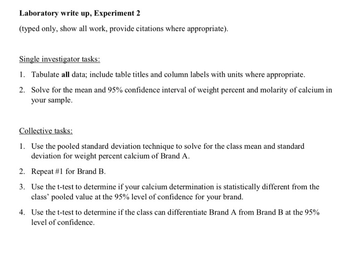Solved CHEM 322 Experiment 2 Pre-lab exercises (typed) 1. | Chegg.com