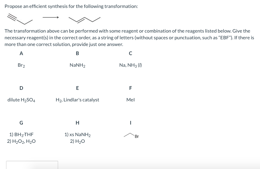 Solved Propose an efficient synthesis for the following | Chegg.com