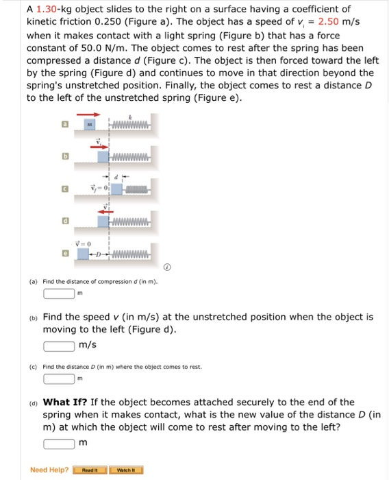 Solved A 1.30-kg object slides to the right on a surface | Chegg.com