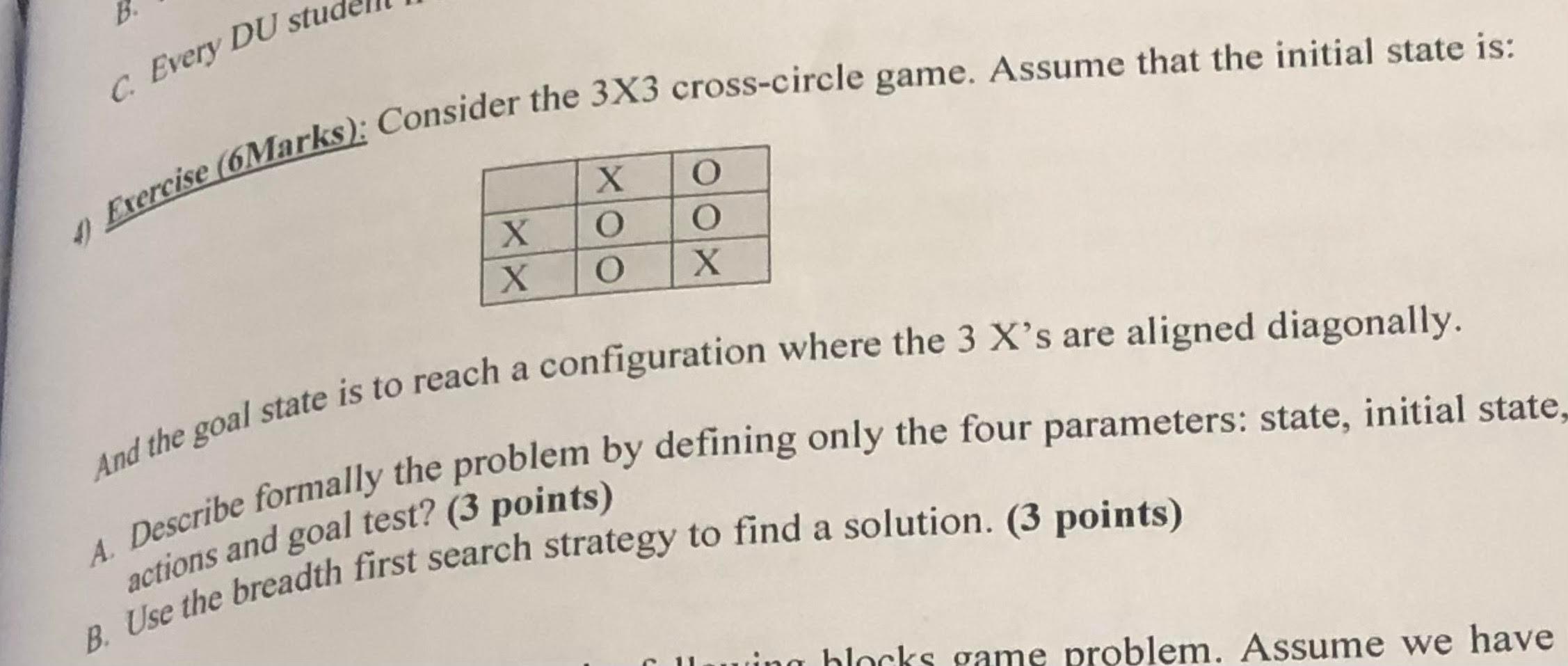 Solved kss): Consider the 3X3 cross-circle game. Assume that | Chegg.com