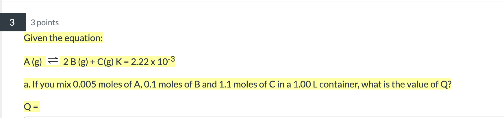 Solved 1 1 3 points At 450°C, Kp = 6.50 x 10-3 for the | Chegg.com