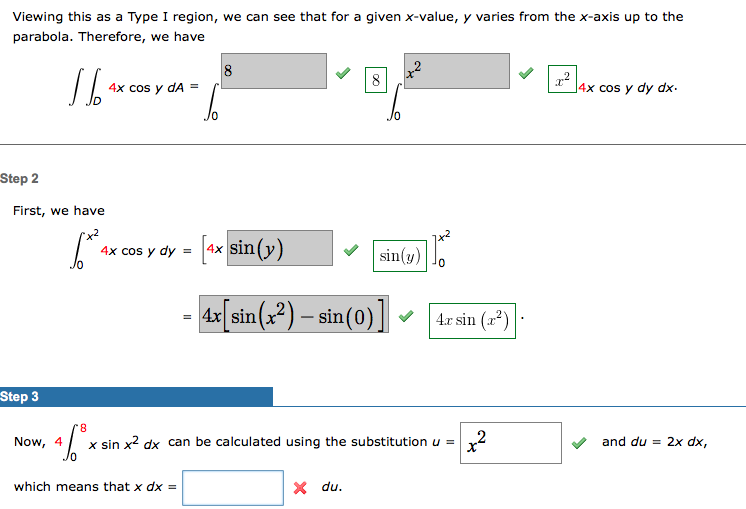 Solved Viewing this as a Type I region, we can see that for | Chegg.com
