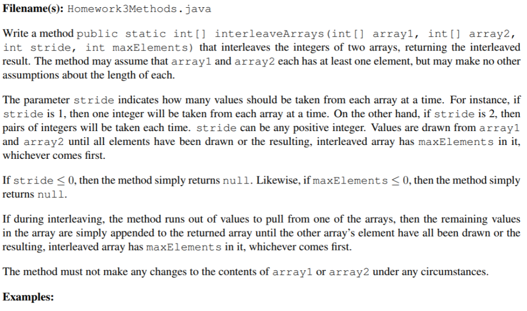 Solved Filenames Homework3methodsjava Write A Method 3203