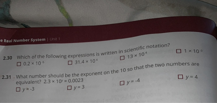 Solved Unit 1 The Real Number ,tem Complete the following | Chegg.com