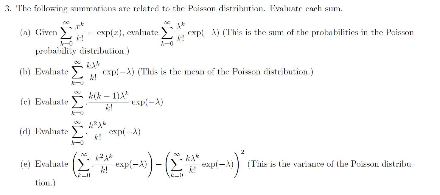 Solved The following summations are related to the | Chegg.com