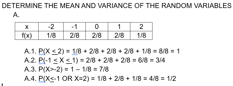 Solved DETERMINE THE MEAN AND VARIANCE OF ﻿THE RANDOM | Chegg.com