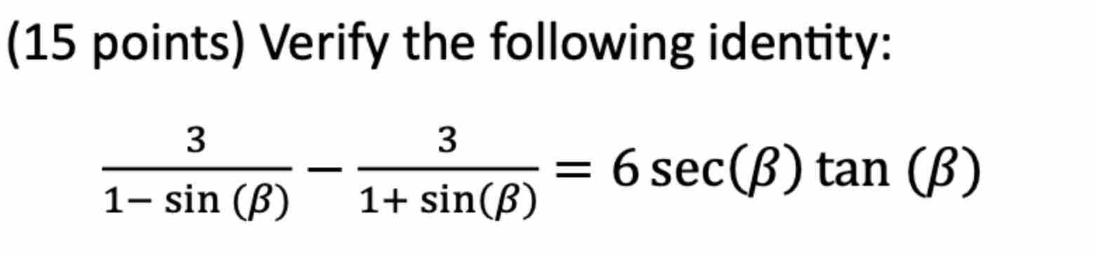 Solved Verify the following | Chegg.com