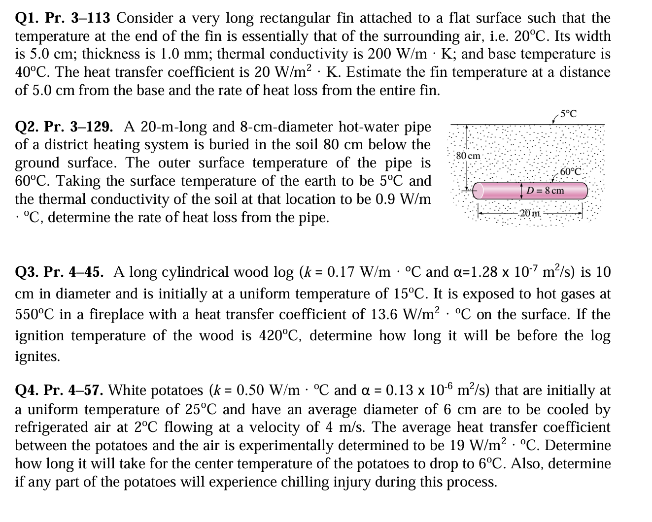 Solved Q1. Pr. 3-113 ﻿Consider a very long rectangular fin | Chegg.com