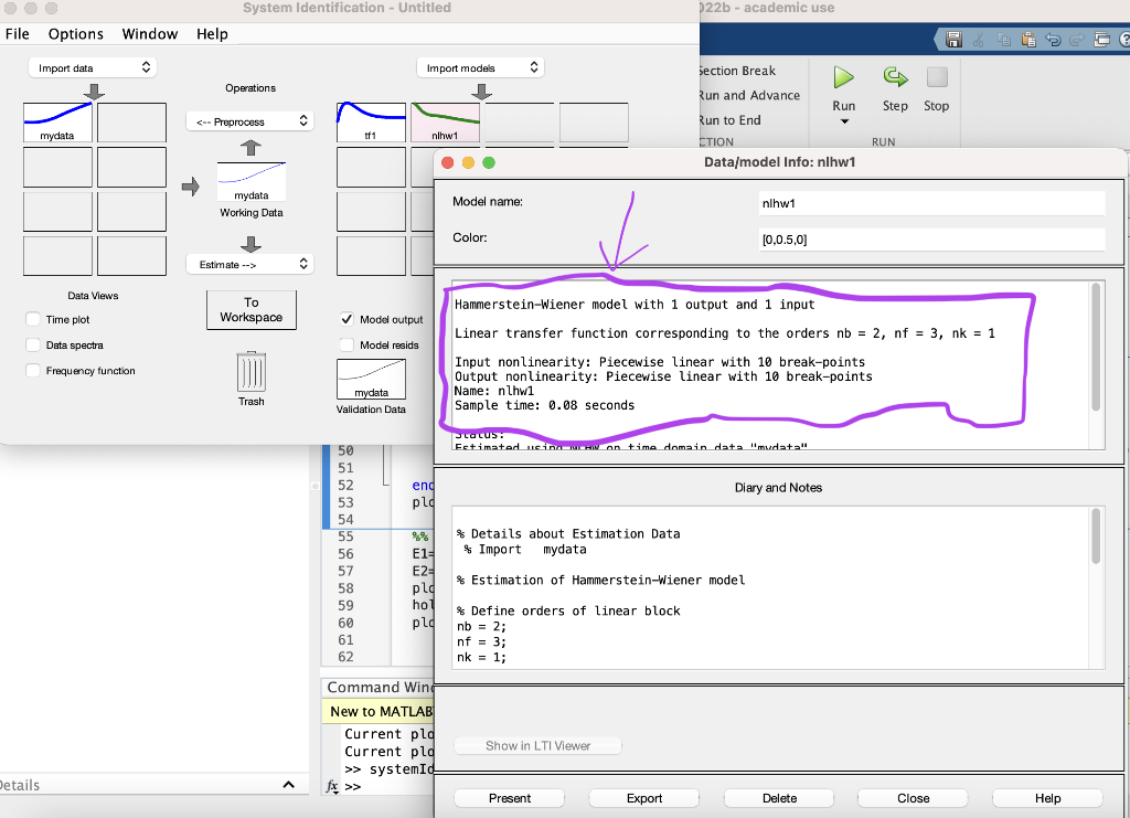 Solved How to use result of hammerstein wiener model find on | Chegg.com