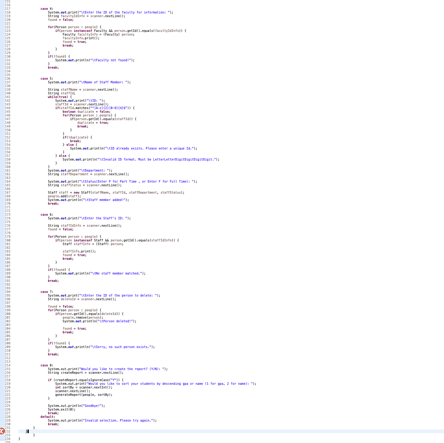 Solved COULD SOMEONE HELP/TELL ME HOW TO FIX THIS ERROR IN | Chegg.com