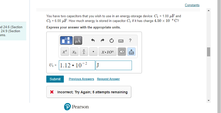 Solved You have two capacitors that you wish to use in an | Chegg.com