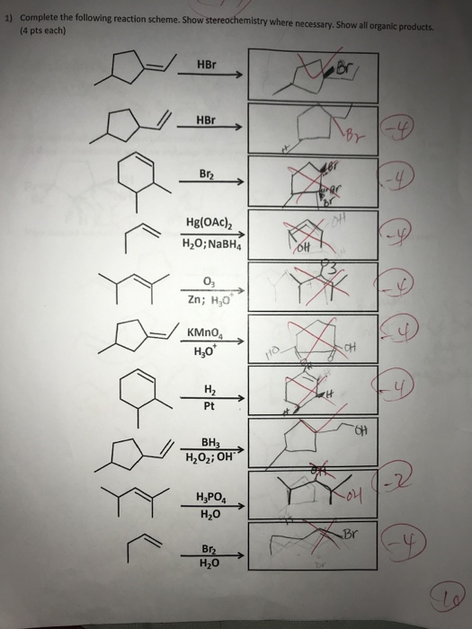 Solved Complete the following reaction scheme. Show | Chegg.com