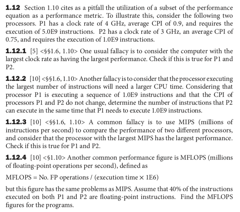 Solved 1.12 Section 1.10 cites as a pitfall the utilization | Chegg.com