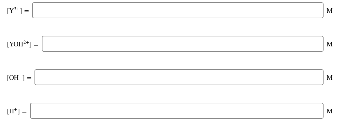 Use the Solver function in Excel to determine [Y3+], | Chegg.com