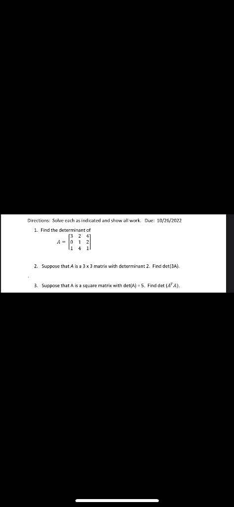 Solved Directions: Solve each as indicated and show all | Chegg.com