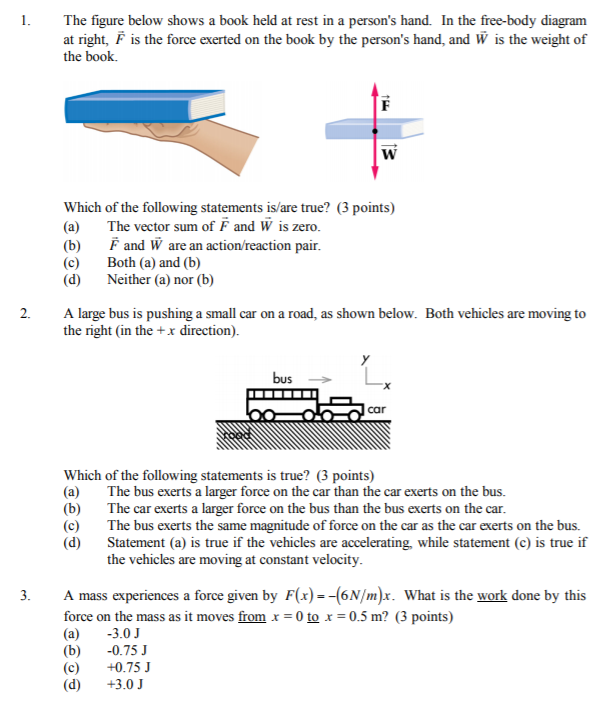 Solved 1. The figure below shows a book held at rest in a | Chegg.com