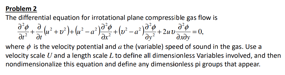 Problem 2 The differential equation for irrotational | Chegg.com