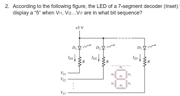 Solved 2. According to the following figure, the LED of a | Chegg.com