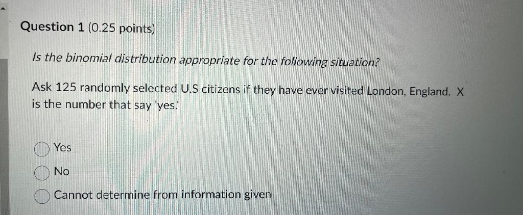 Solved Is the binomial distribution appropriate for the | Chegg.com