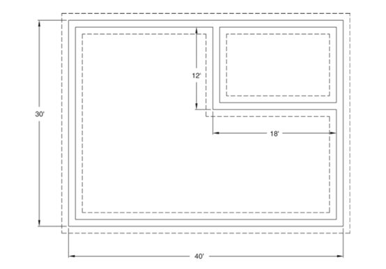 Solved Determine the square foot contact area (SFCA) of the | Chegg.com