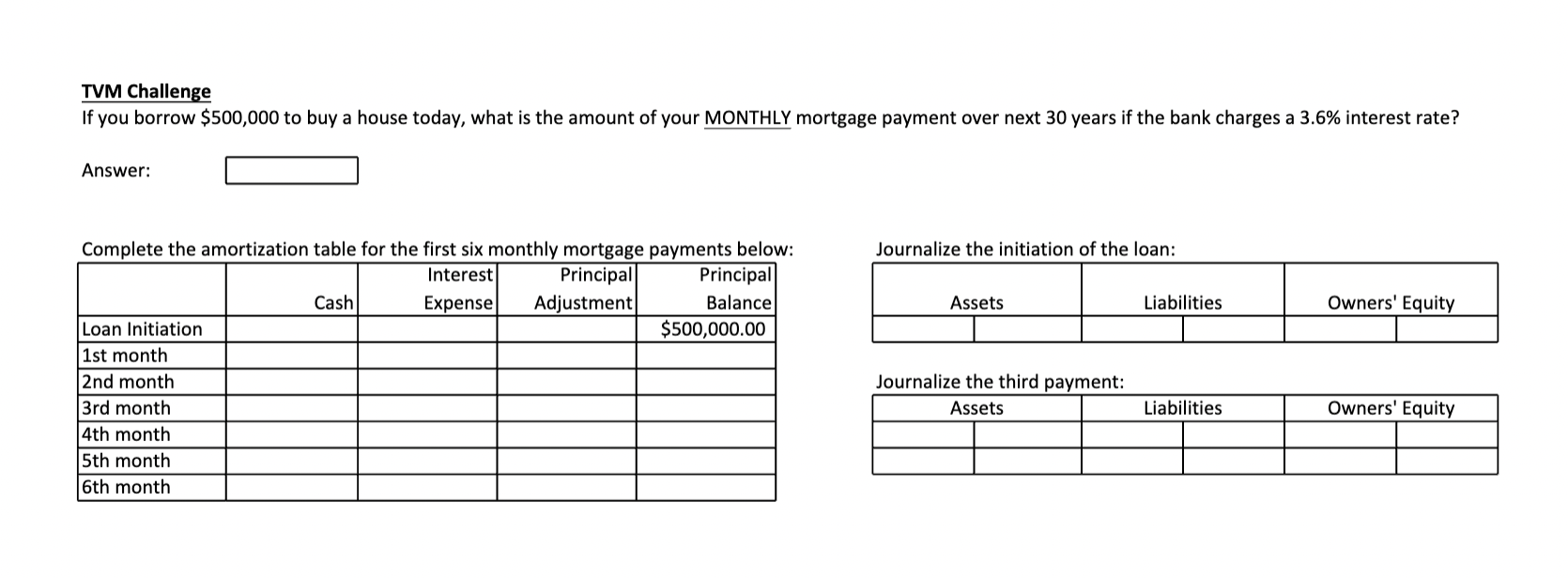 Solved TVM Challenge Answer: Complete the amortization table | Chegg.com